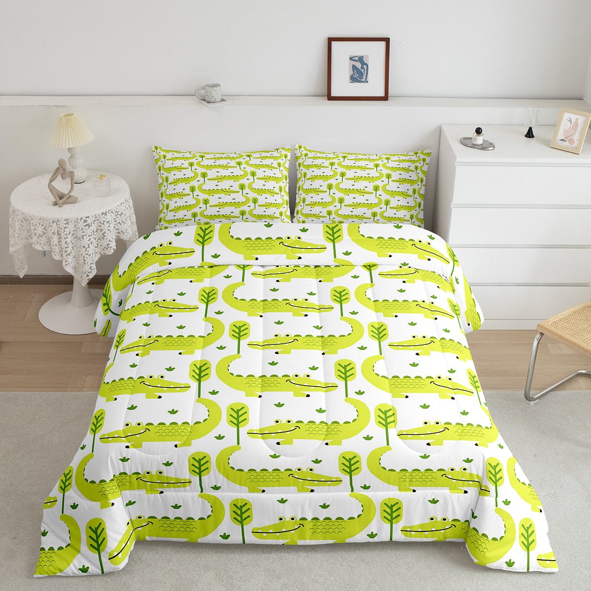 Nursery Crocodile Comforter Set Cartoon Crocodile Bedding Comforters ...