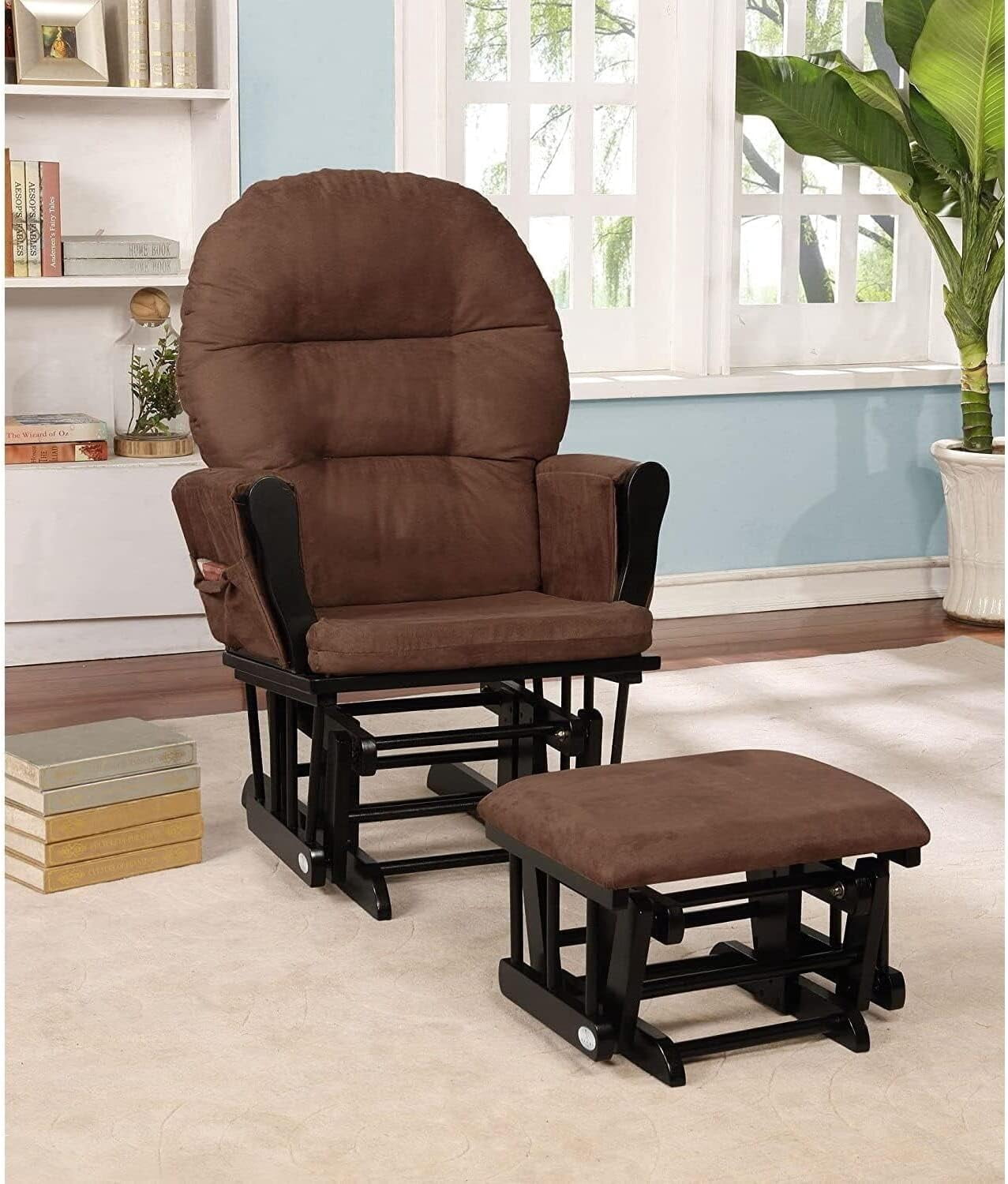 Nursery Glider & Ottoman Sets, Reclining Glider Rocker with Ottoman ...