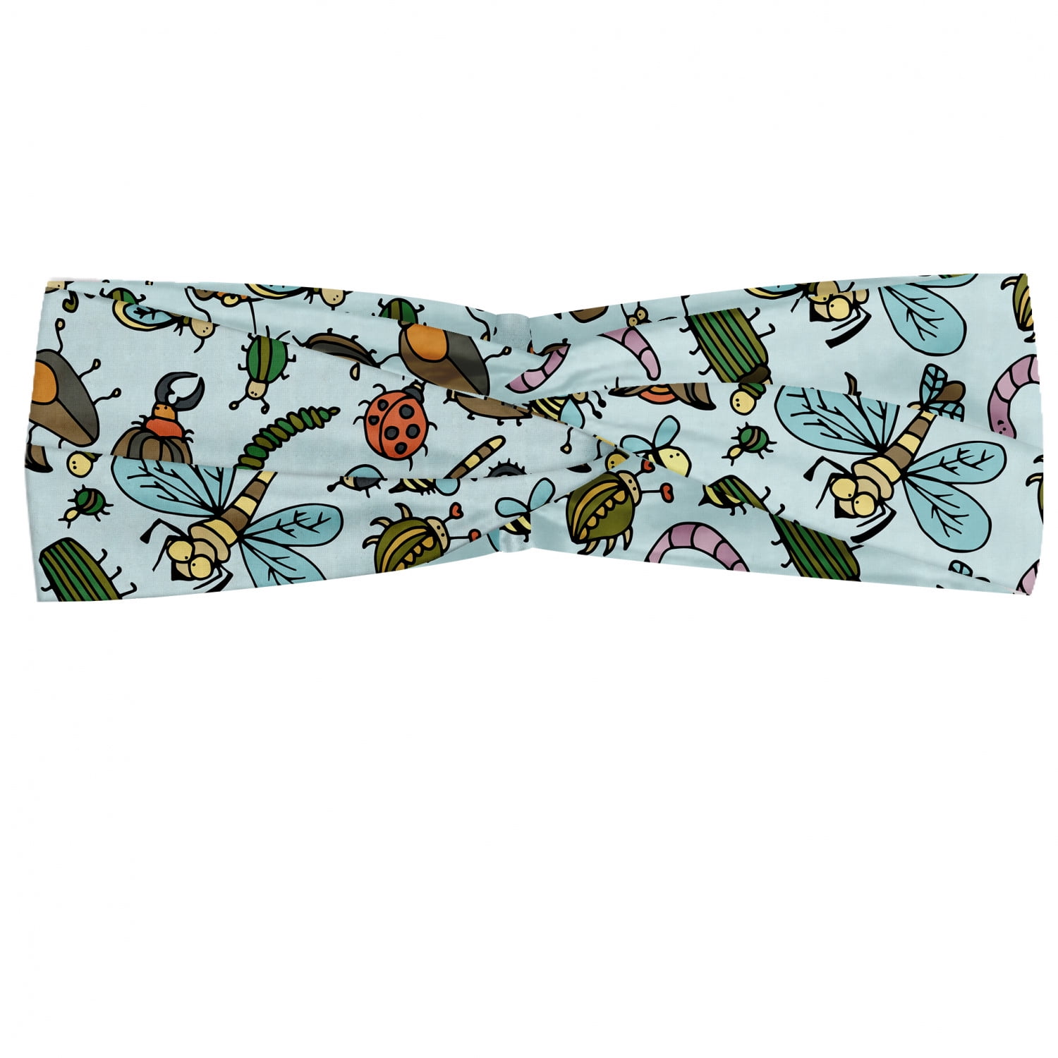 Nursery Headband, Pastel Insects Dragonflies Beetle Ladybug Earth Worm ...
