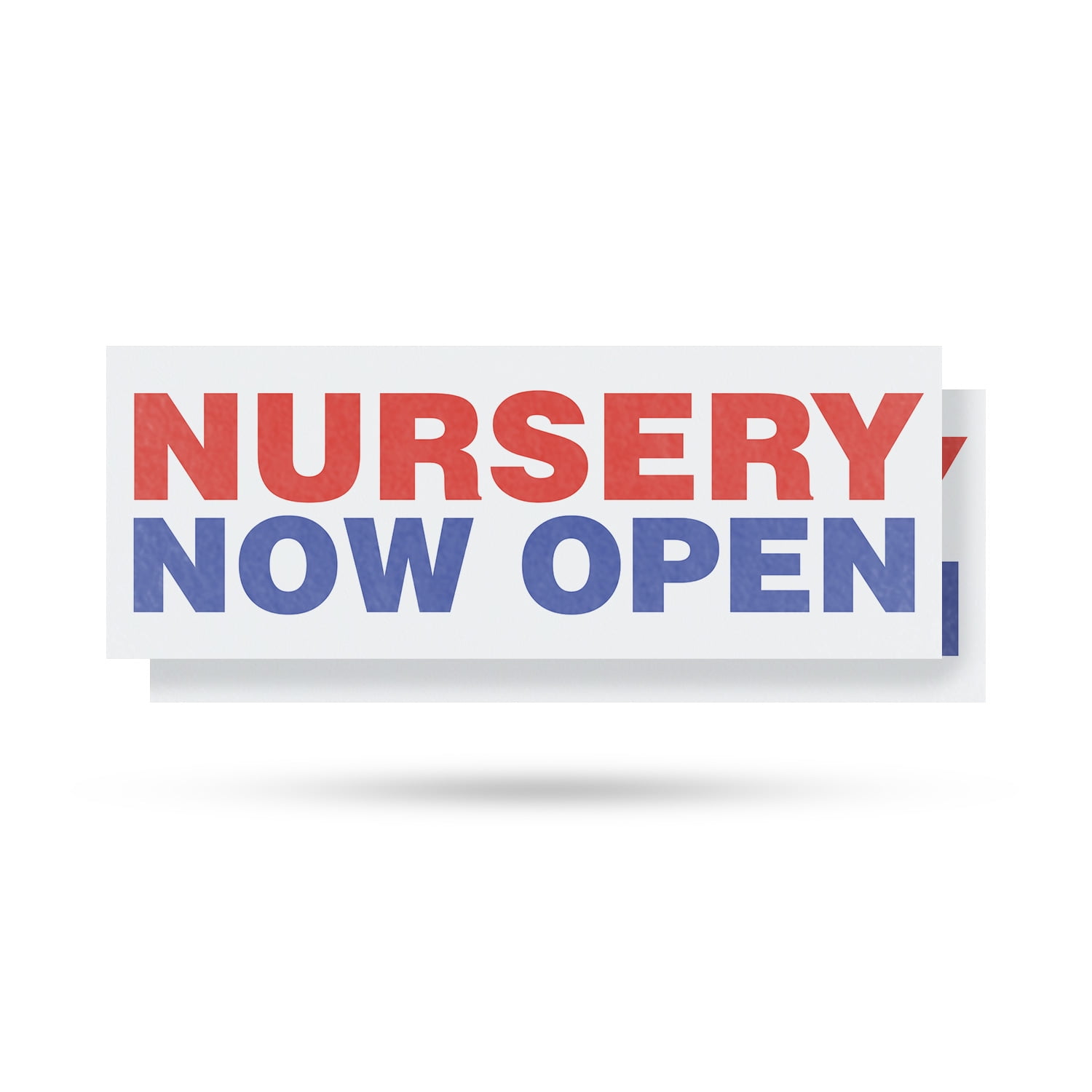 Nursery Now Open Vinyl Decal 2 Pack of 24 Inch x 9 Inch Weatherproof ...