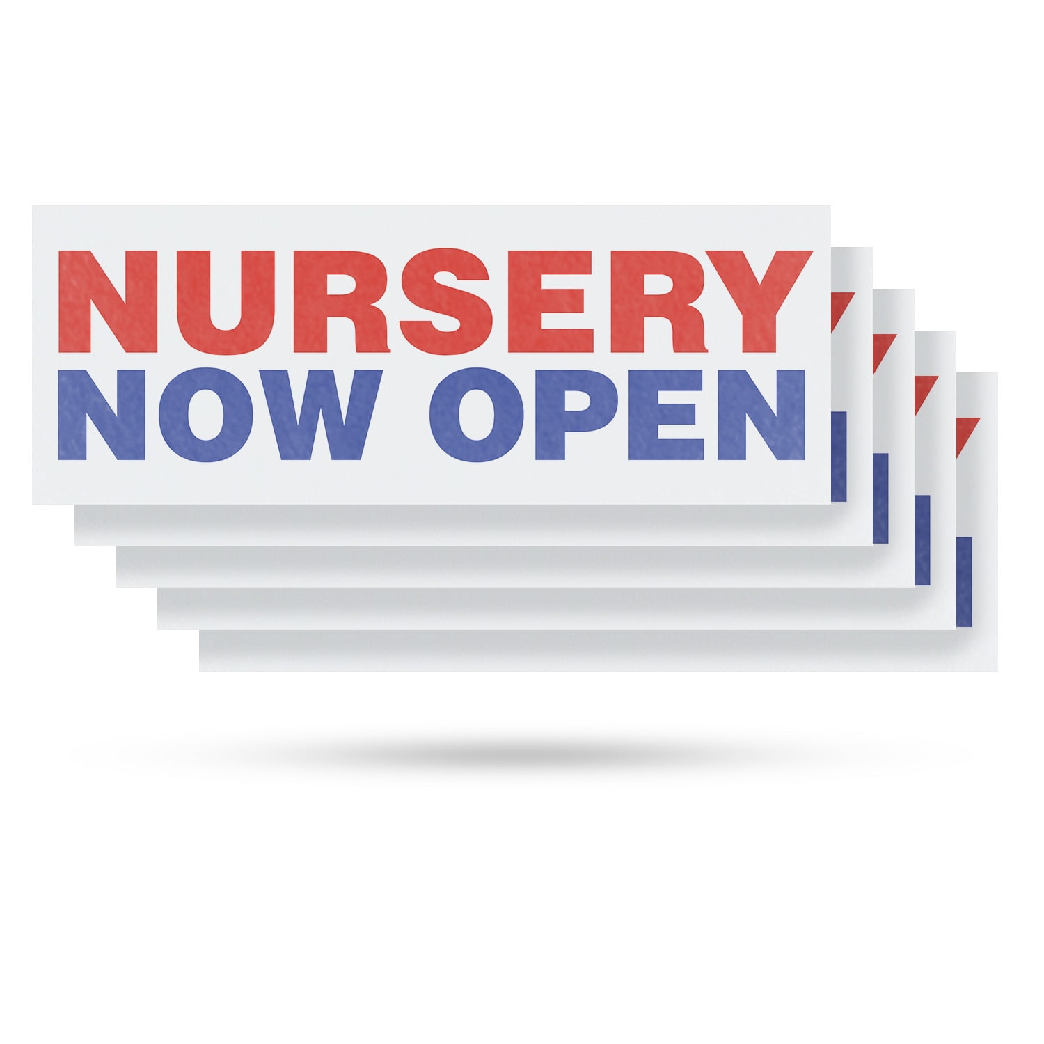 Nursery Now Open Vinyl Decal 5 Pack of 12 Inch x 5 Inch Weatherproof ...
