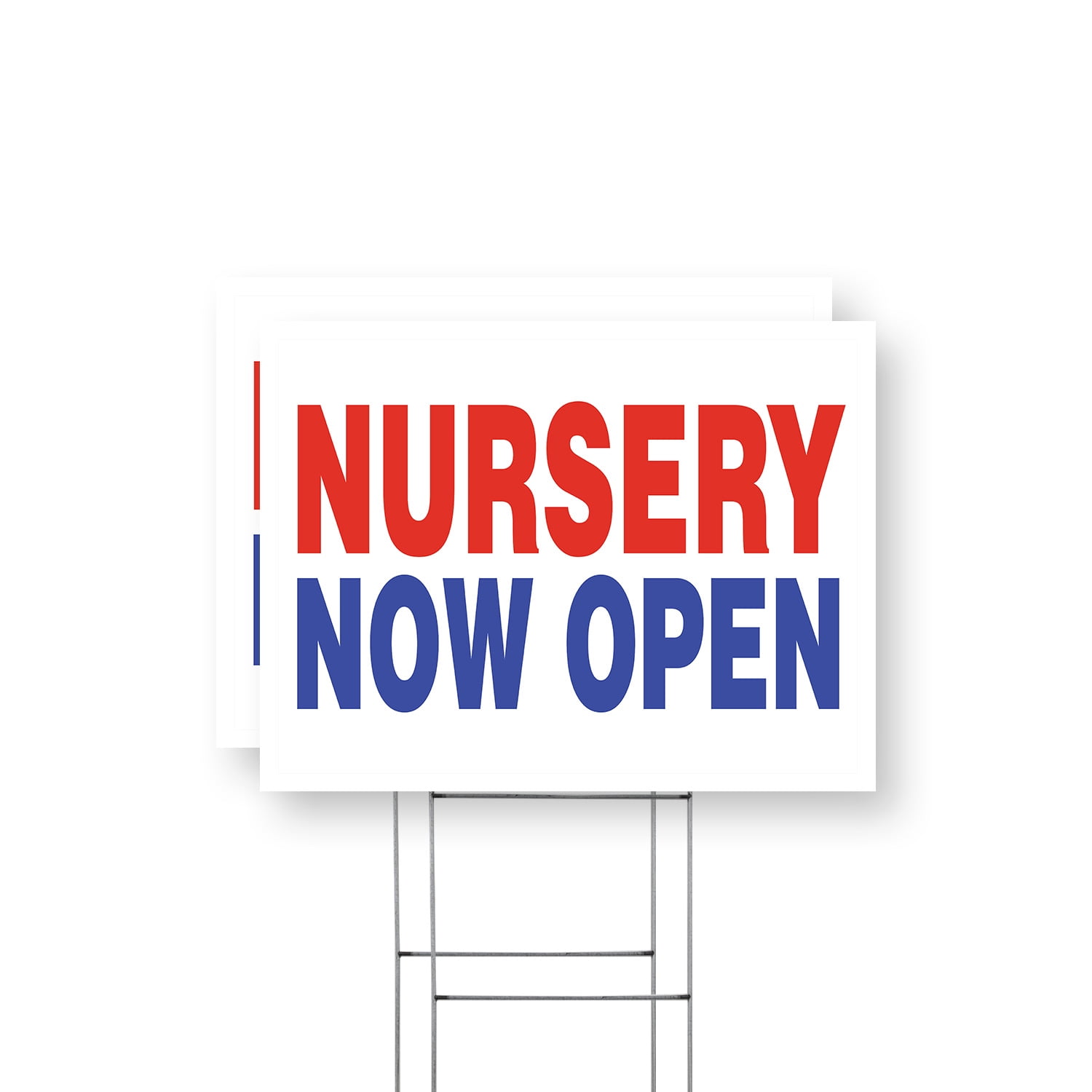 Nursery Now Open Yard Sign 2 Pack of 12 Inch x 16 Inch Single Sided ...