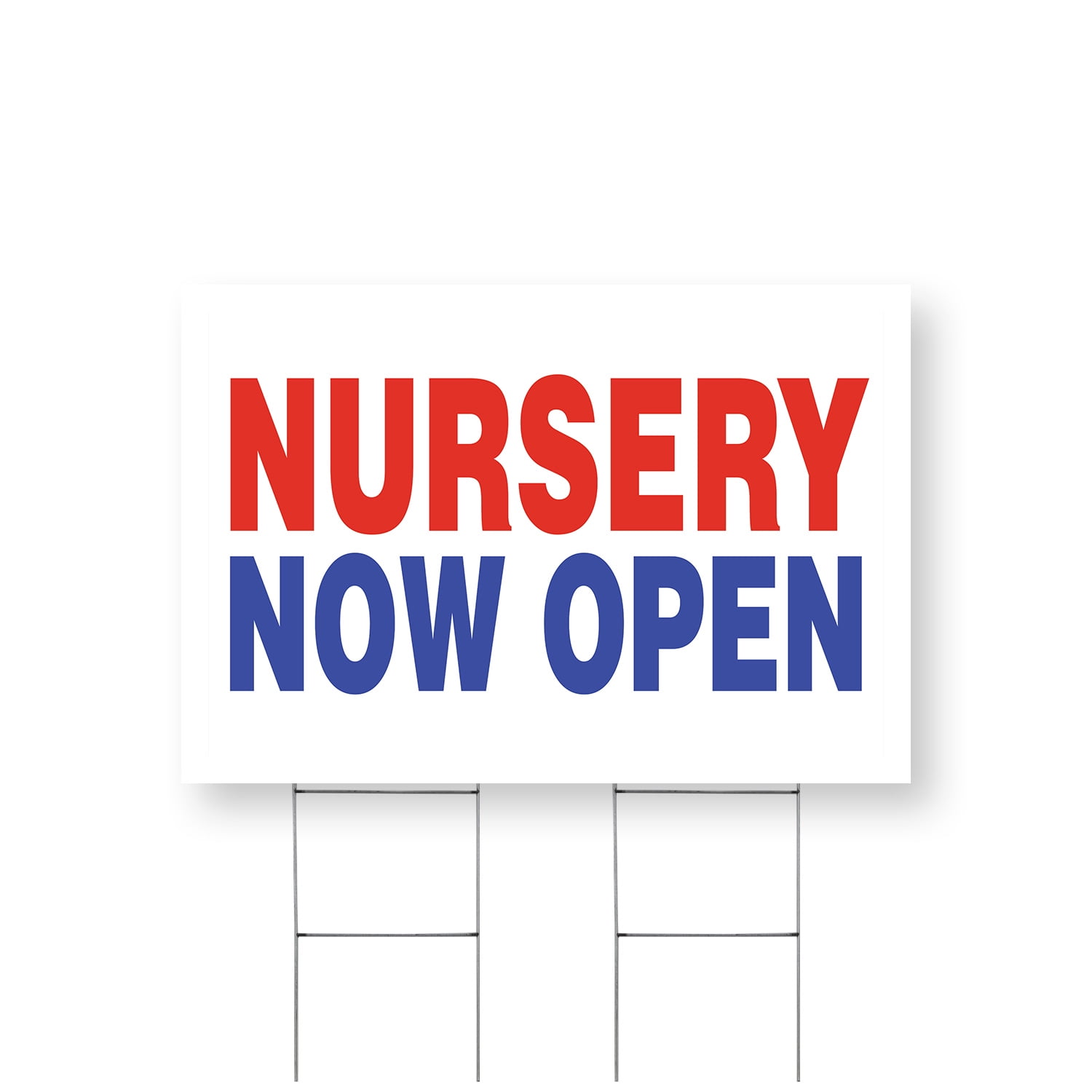 Nursery Now Open Yard Sign 24 Inch x 36 Inch Single Sided Weatherproof ...