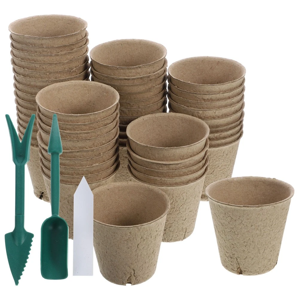 Nursery Pot Set Horticultural Flowerpot Tray Nursing Planter Pots ...