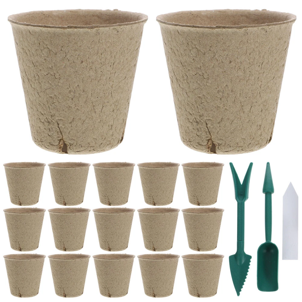 Nursery Pot Set Paper Plants Nursing Pots Bulb Starter Garden Seedling ...
