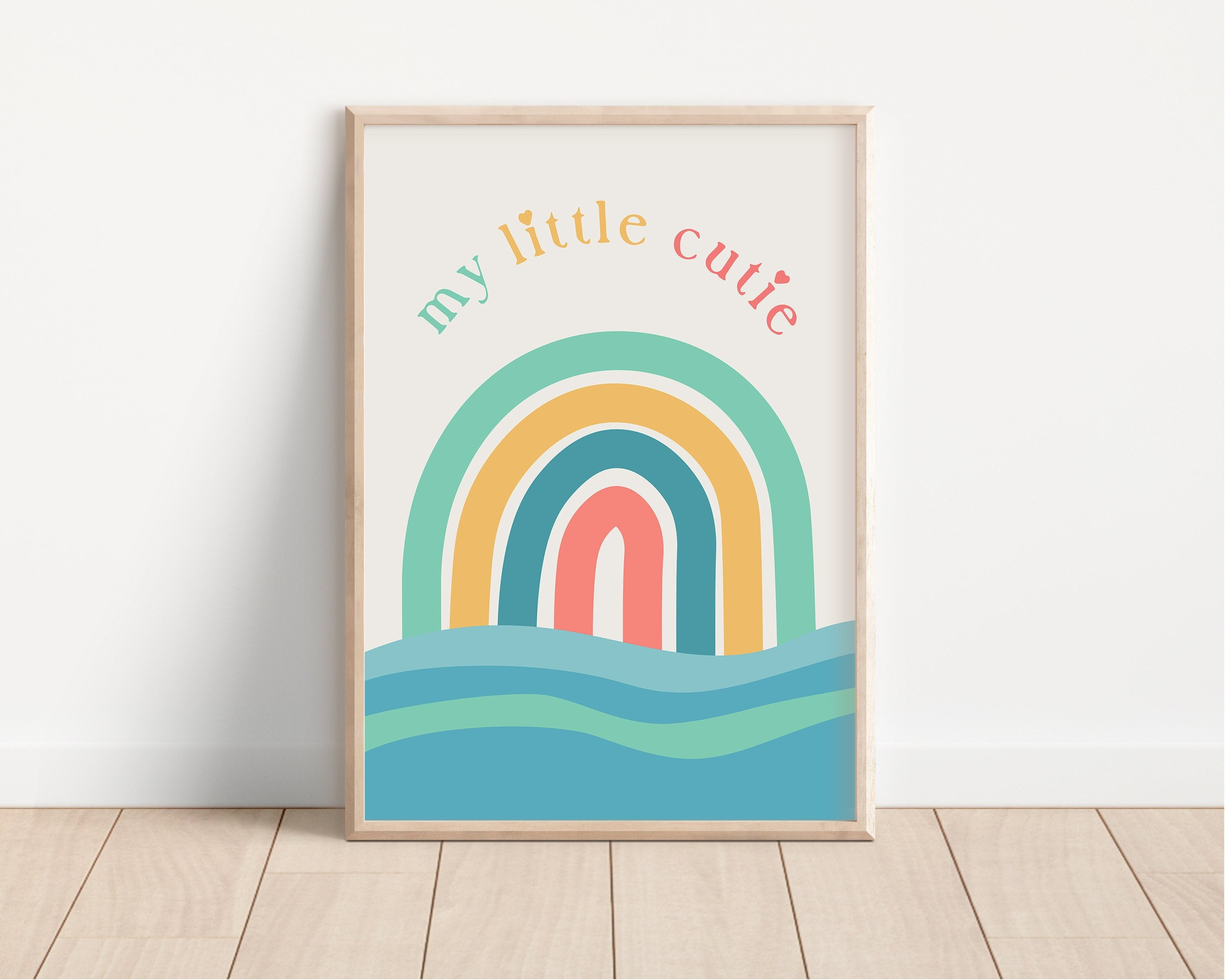 Nursery Print, Kids Rainbow Decor, Baby Quote Print, Baby Room Poster ...