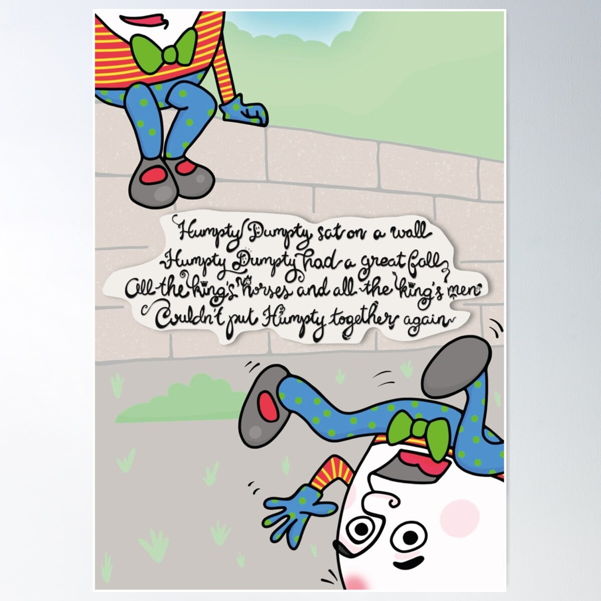 Nursery Rhyme | Humpty Dumpty Poster Wall Art, Modern Wall Decor For ...