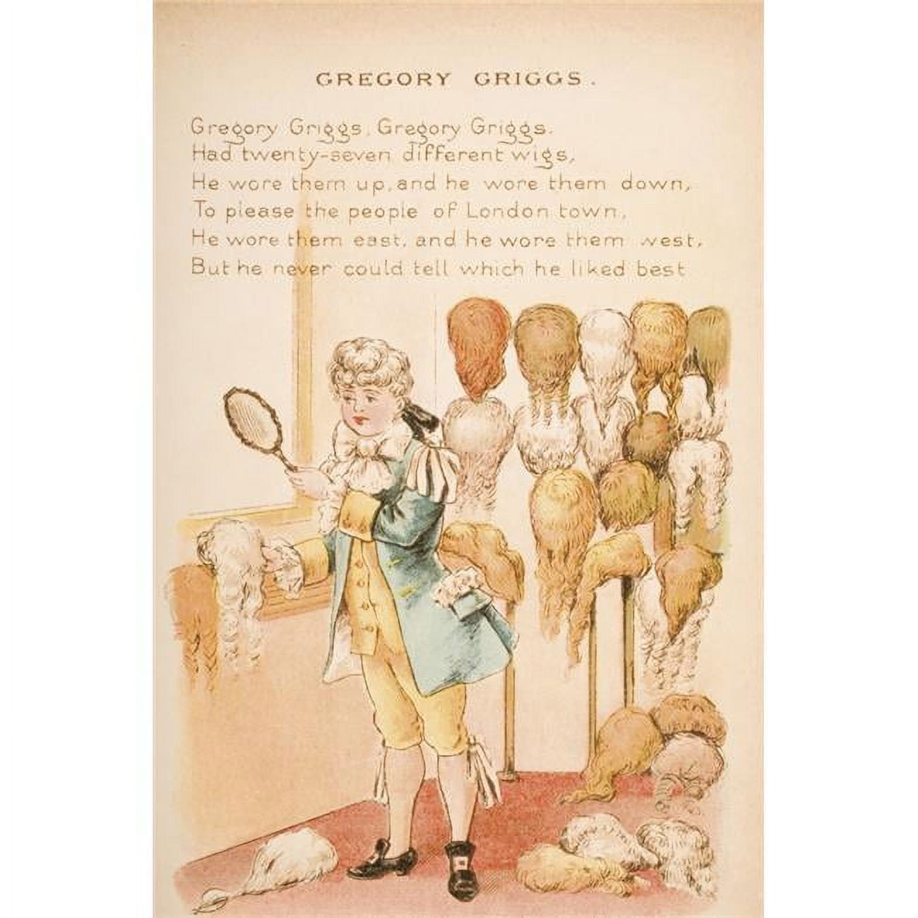Nursery Rhyme & Illustration of Gregory Griggs From Old Mother Gooses ...