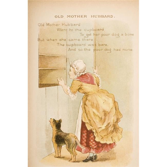 Nursery Rhyme & Illustration of Old Mother Hubbard From Old Mother ...