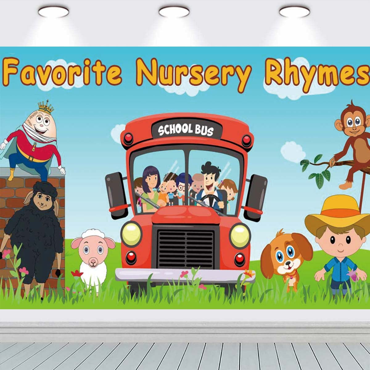 Nursery Rhymes Background school Wall Decor Taspestry Poster Banner ...