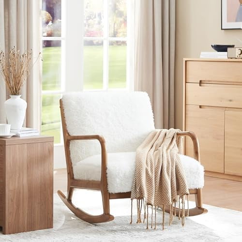 Nursery Rocking Glider, Upholstered Glider Rocker - Modern Reading ...