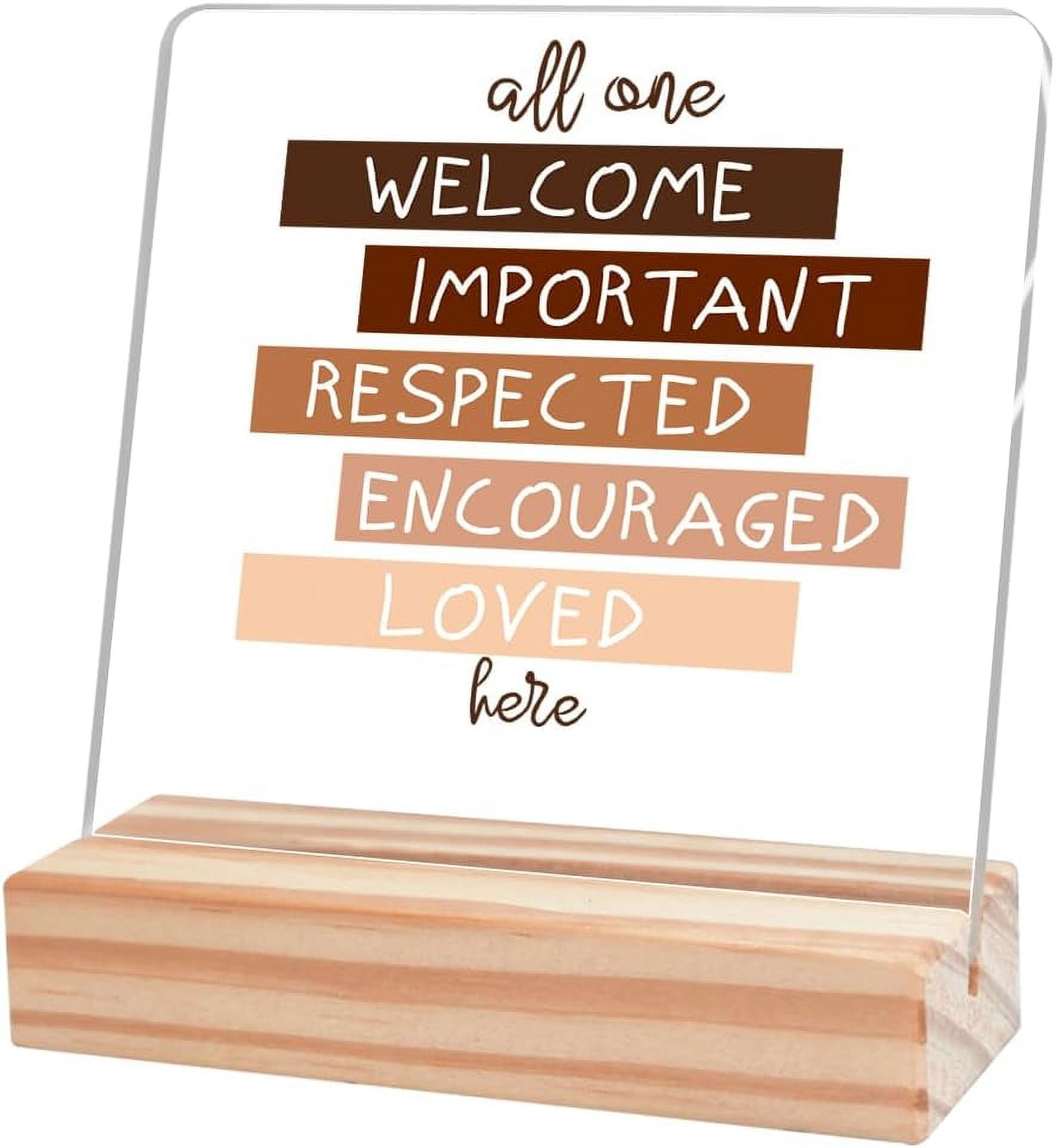 Nursery Room Table SignAll Are Welcome Important Motivational Sign ...