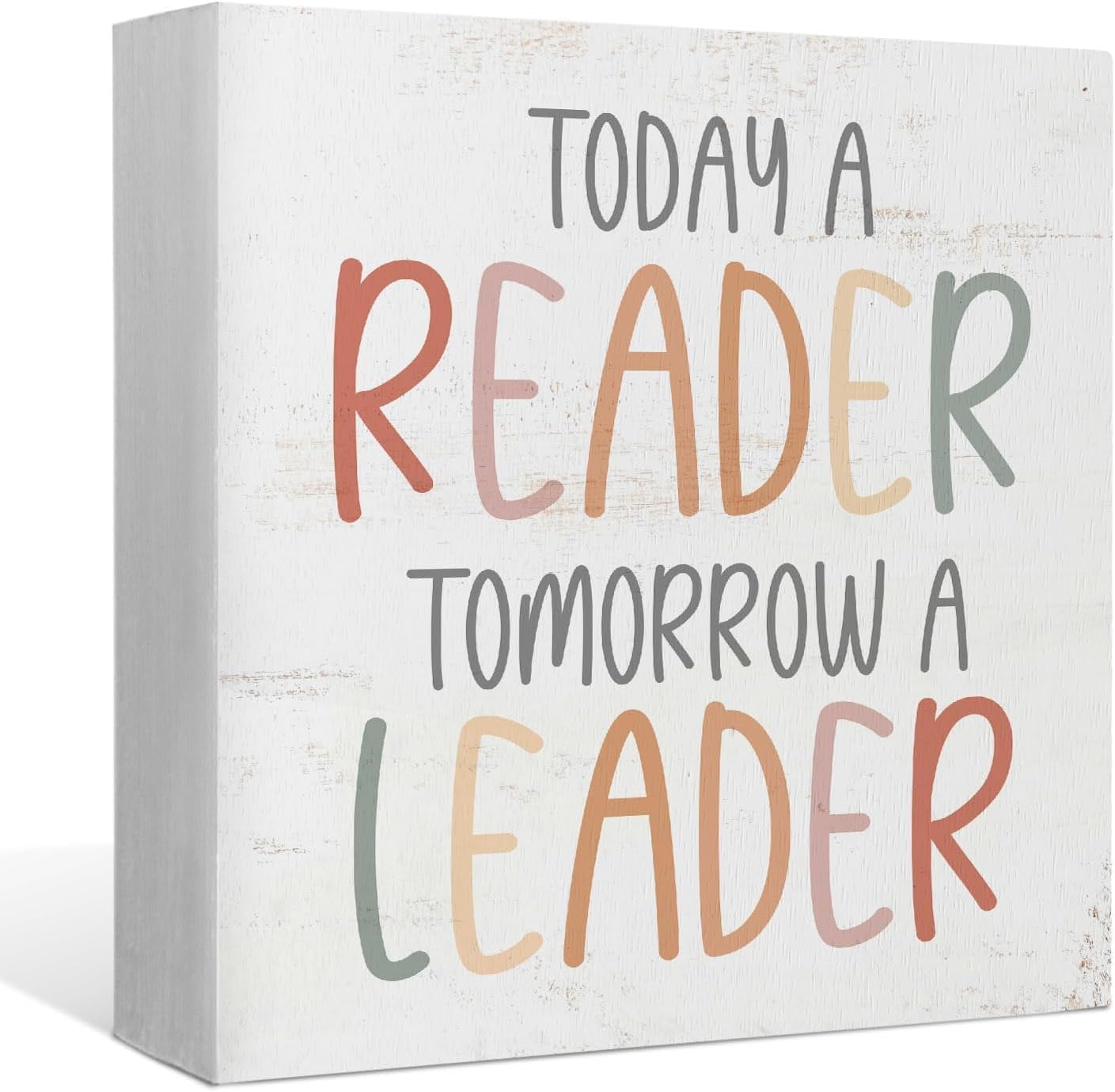 Nursery Today A Reader Tomorrow A Leader Wood Box Sign Desk Decor,Boho ...