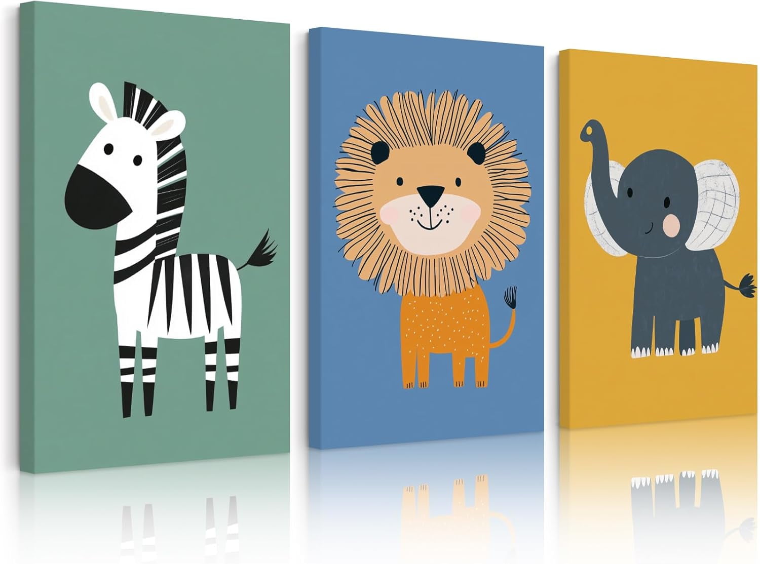 Nursery Wall Art Baby Canvas Pictures Bear Wall Decor Boys Room Prints ...