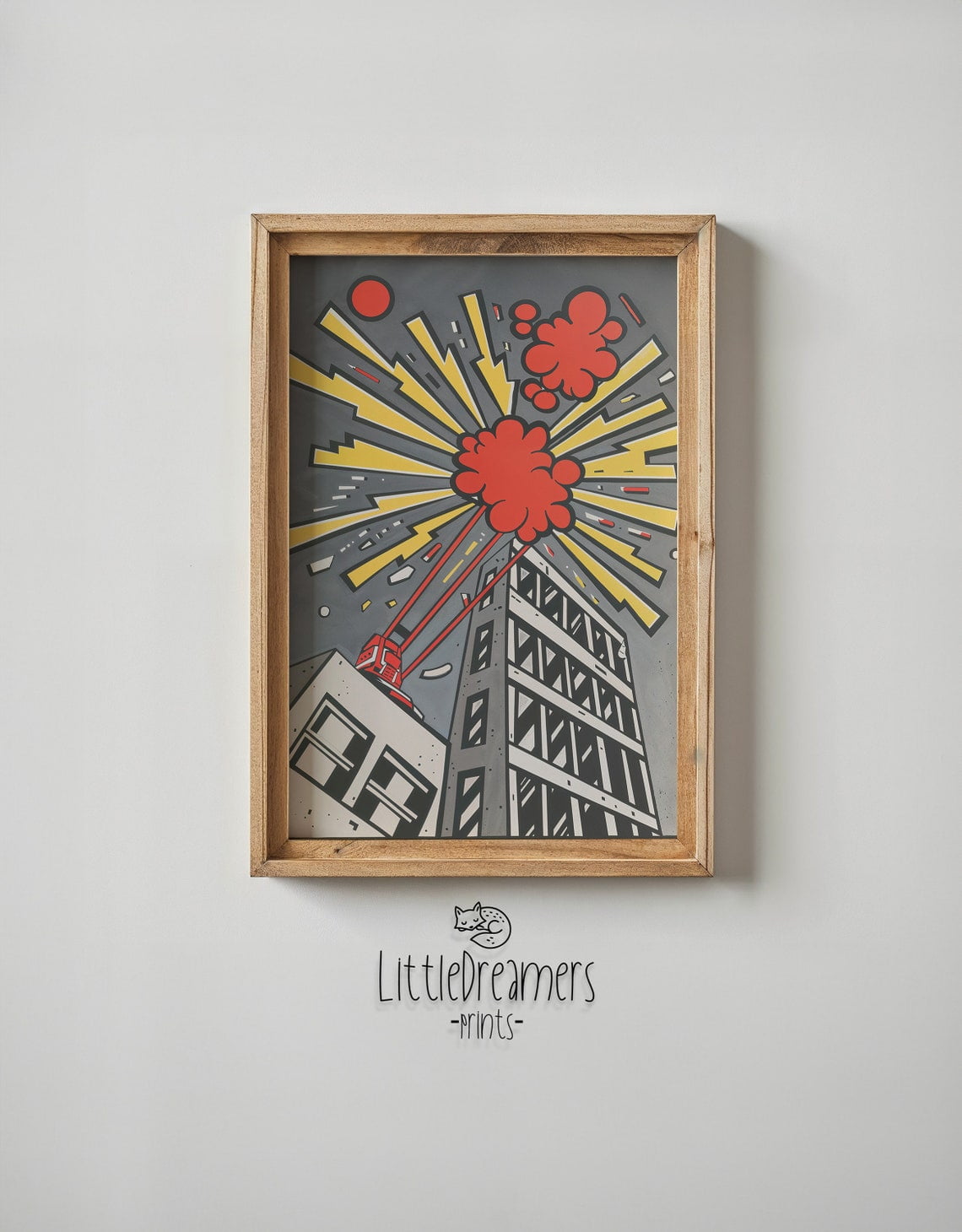 Nursery Wall Art Bold Shapes Kids Posters Fun City Explosion Modern ...