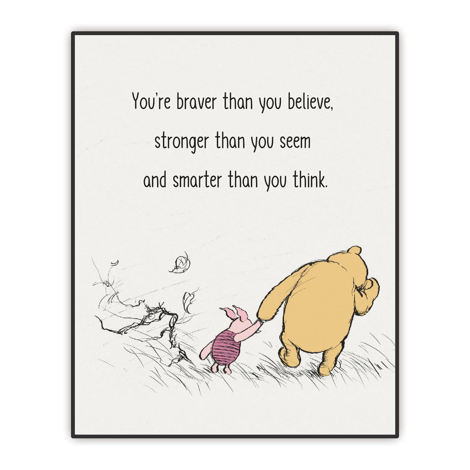 Nursery Wall Decor, Winnie Wall Art, You're Braver, A. A. Milne the ...