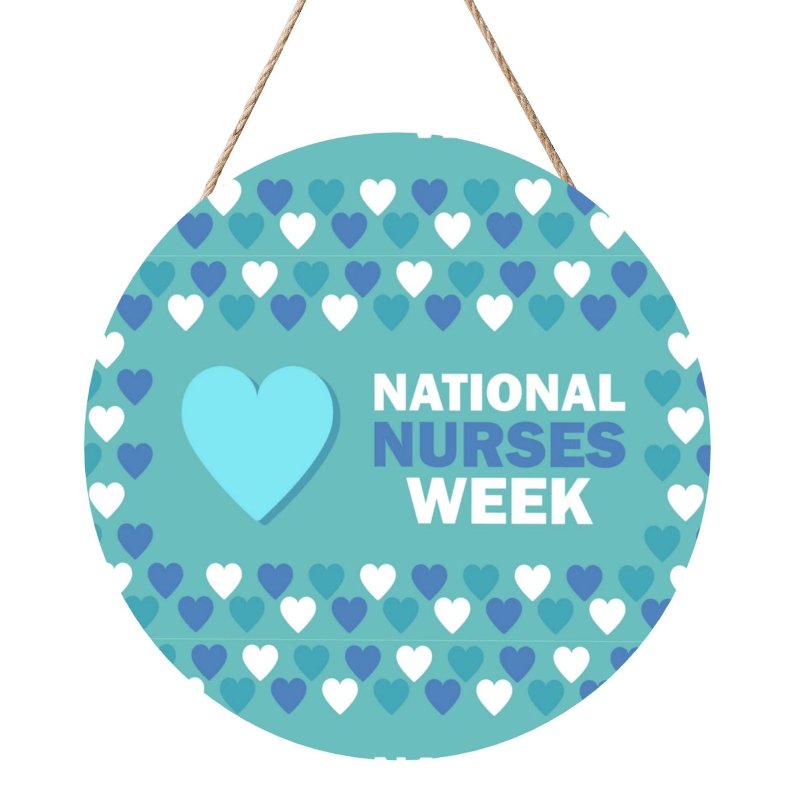 Nurses Appreciation Week Wooden Hanging Sign Ornament Welcome Sign For ...