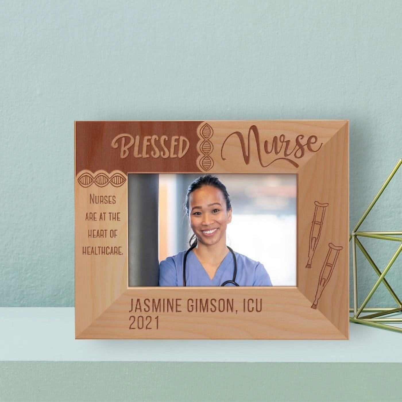 Nurses Are At The Heart Of Healthcare Personalized Wooden Frame-5" x 3 ...