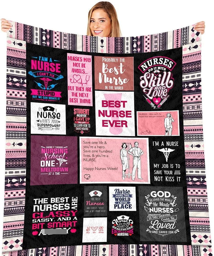 Nurses Day Gifts Super Soft Nurse Theme Blanket Nurse Appreciation ...