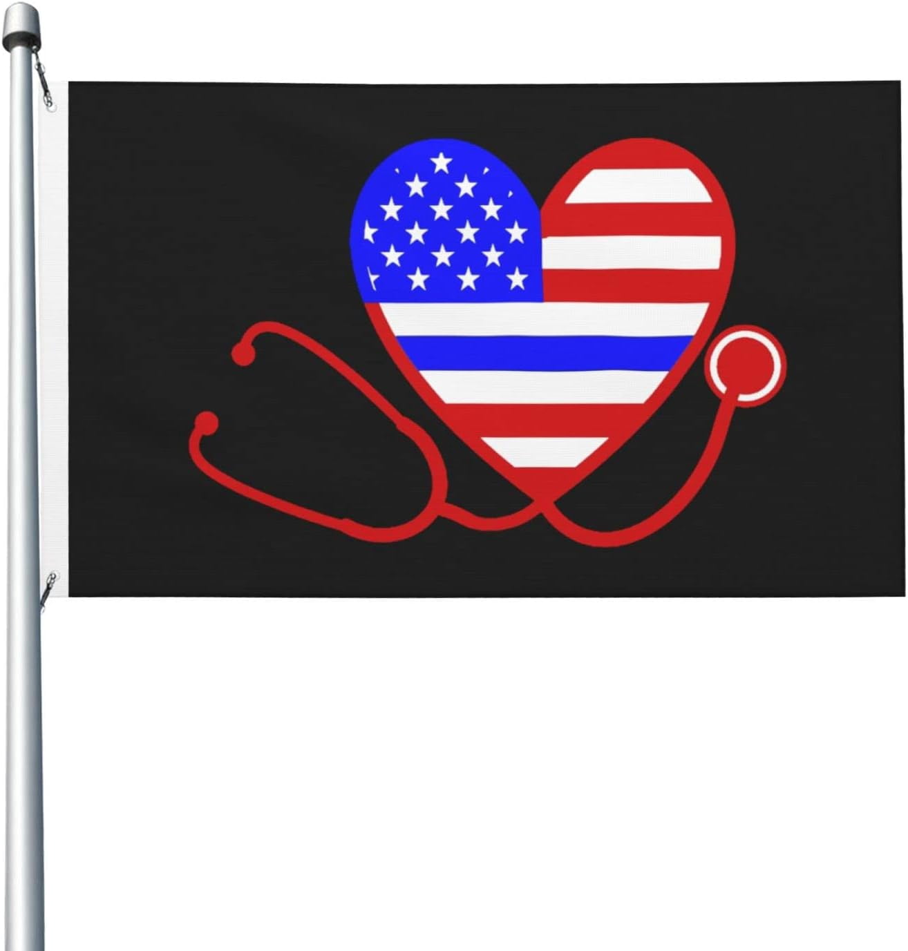 Nurses Police Wife Flag 3x5 Ft Outdoor Decoration Banner Yard Flag With ...