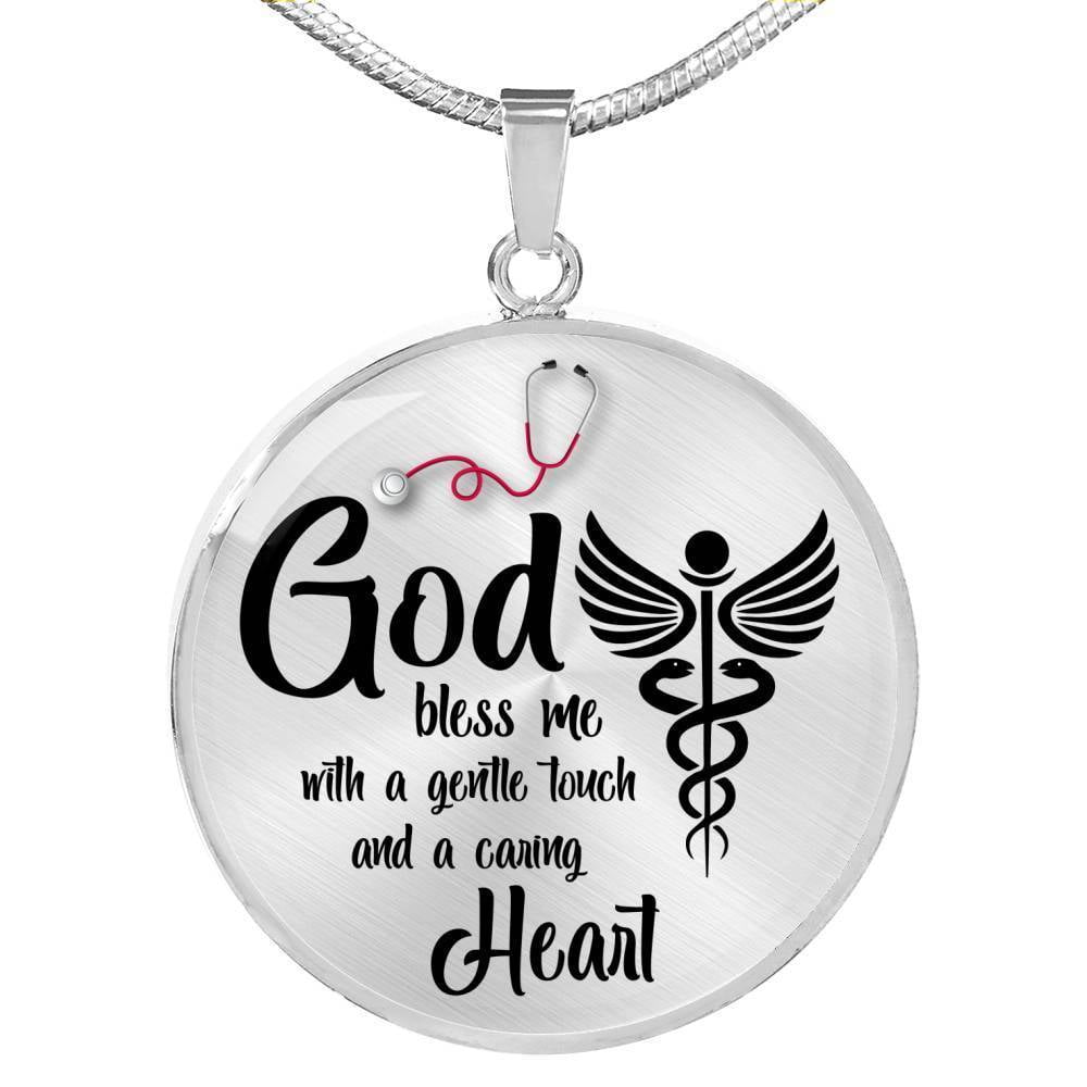 Nurses Prayer Nurse Circle Necklace Stainless Steel or 18k Gold 18-22 ...