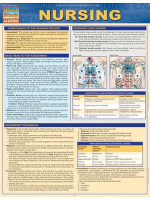 Nursing : A Quickstudy Laminated Reference Guide - Walmart.com