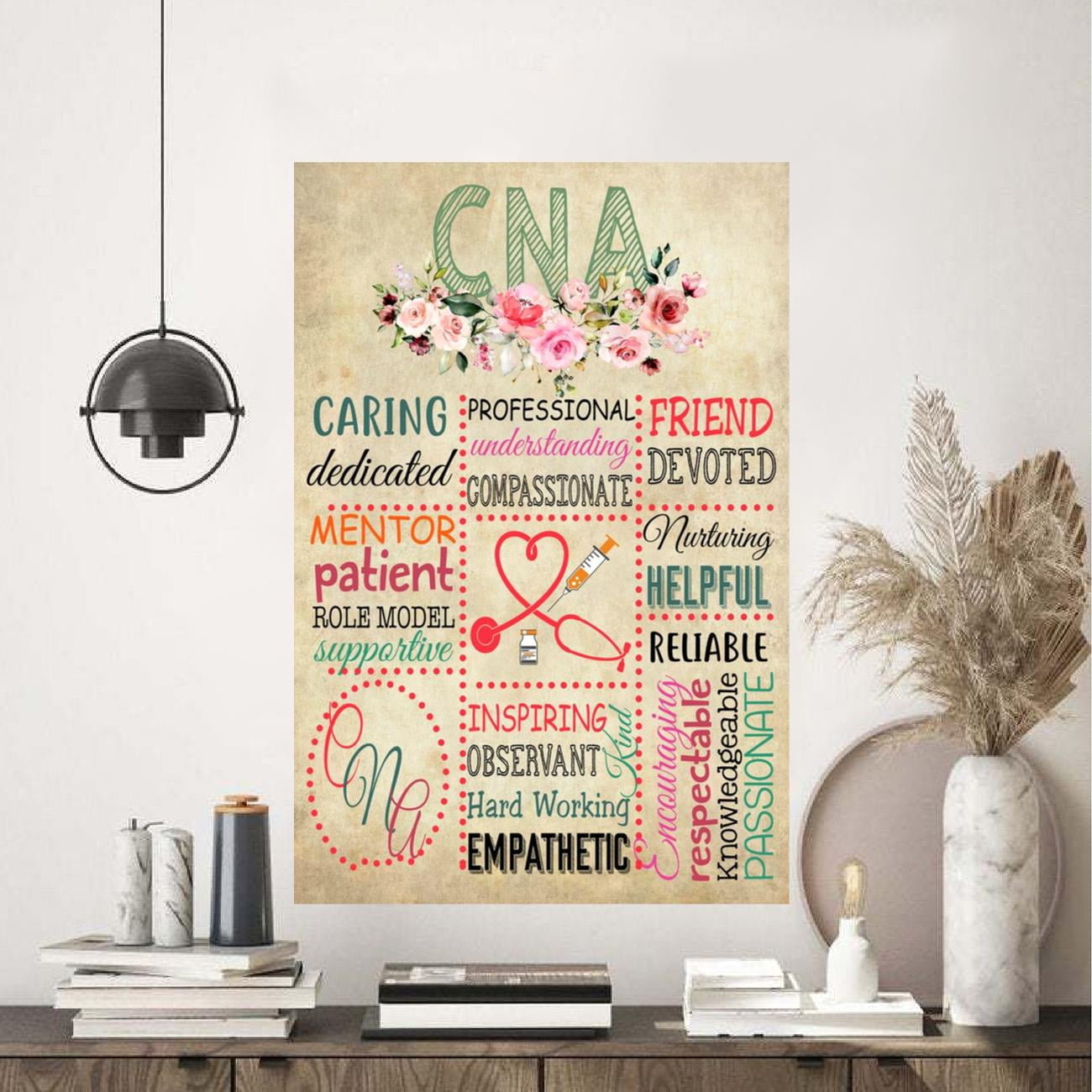 Nursing Assistant Knowledle Print Vintage Poster Nurse Poster Nursing ...