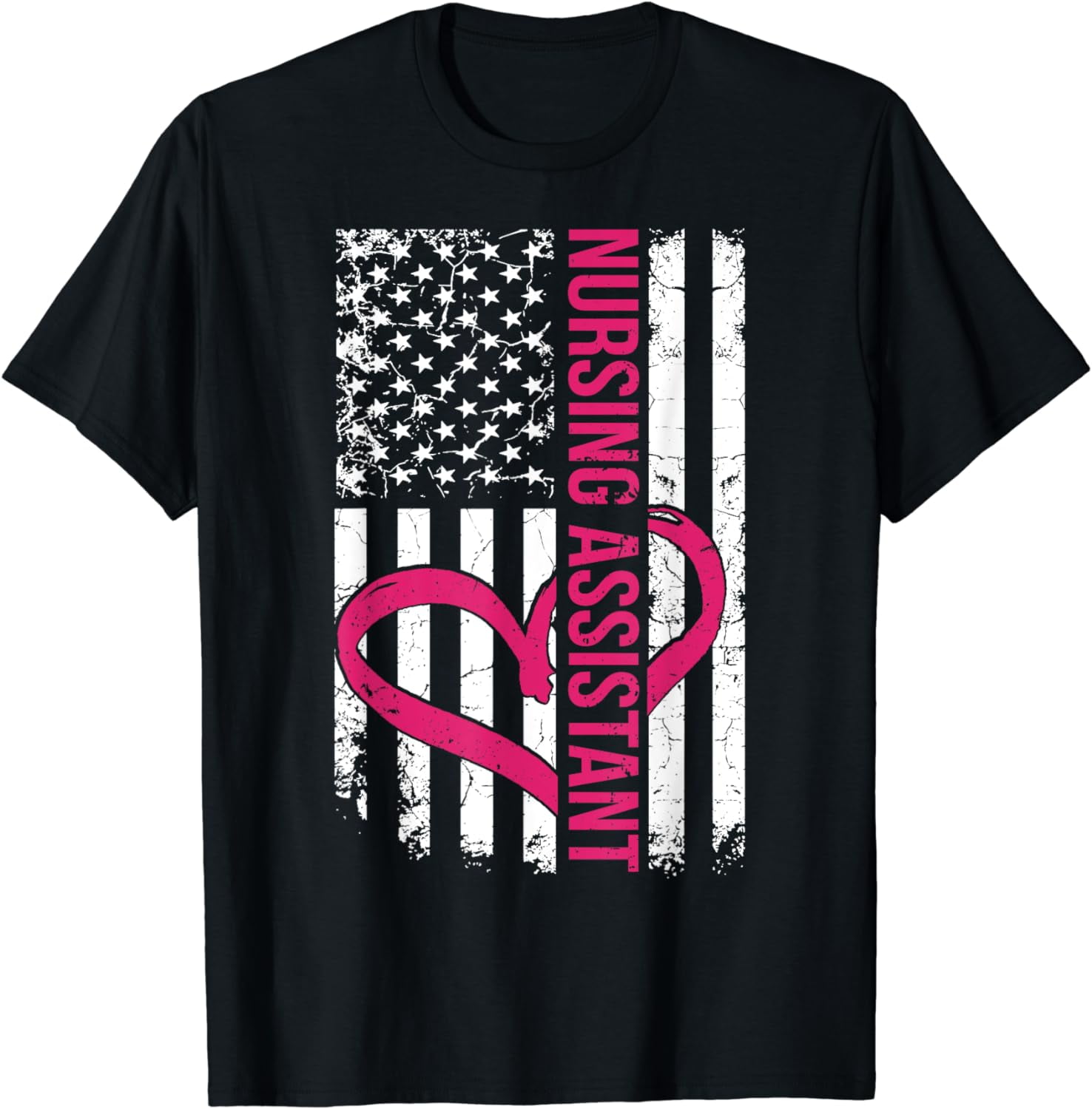 Nursing Assistant Nurse Flag Gift Women or Male CNA Nurses T-Shirt ...