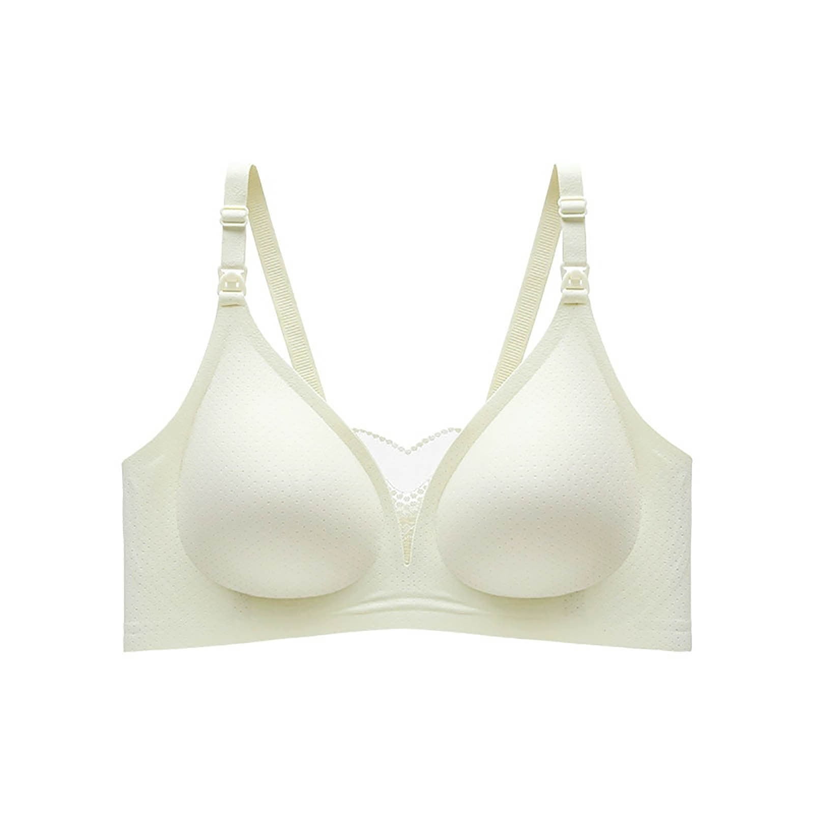 Nursing Bras Breastfeeding Seamless Maternity Bra Wireless Supportive ...