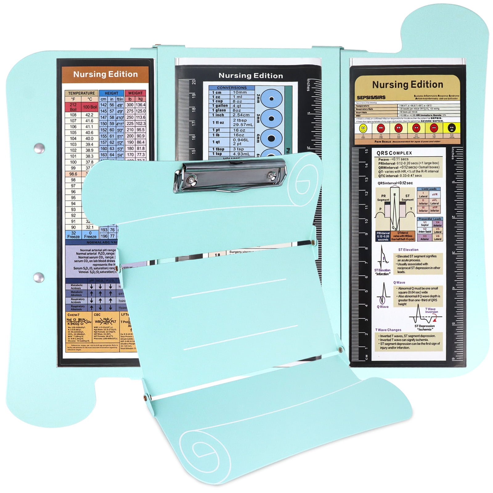Nursing Clipboard Foldable 3 Layers, Nurse Clipboard with Nursing ...