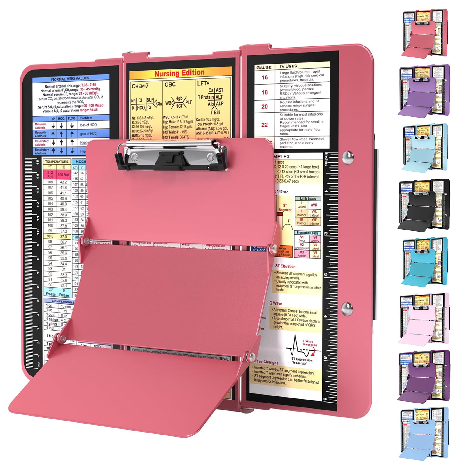 DEBIALO Nursing Clipboard Foldable, 3 Layers Aluminum Foldable ...