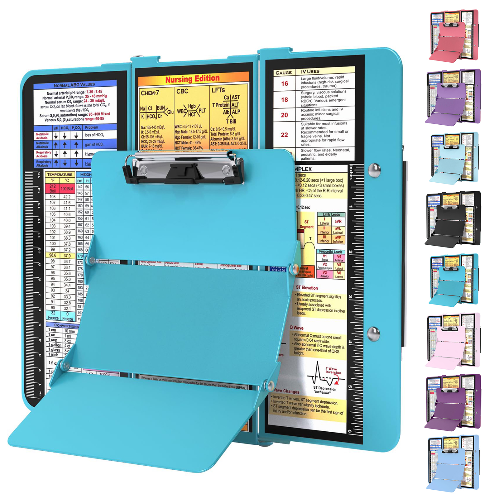 DEBIALO Nursing Clipboard Foldable, 3 Layers Aluminum Foldable ...