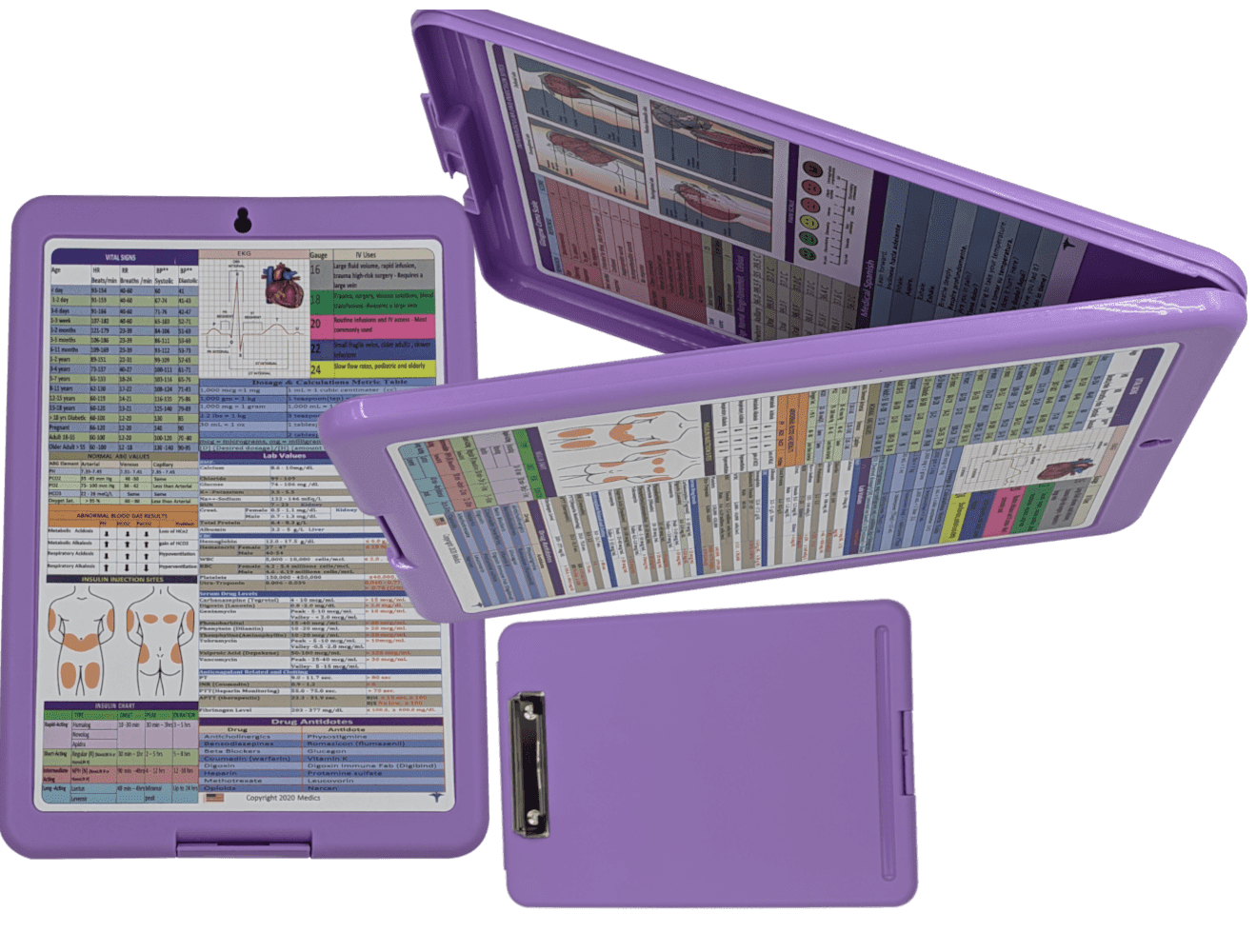 Medical Writing Clipboard with Storage & Clinical References ...
