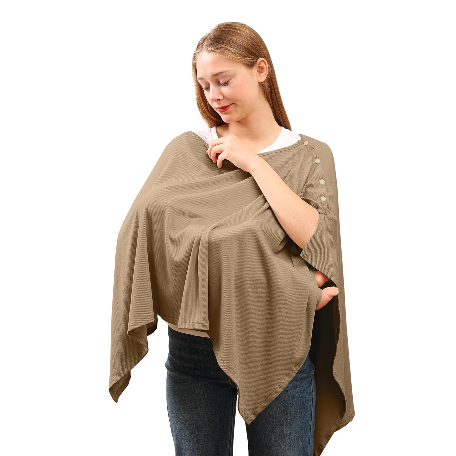 Nursing Cover for Breastfeeding - Viscose from Bamboo Ribbed, Full ...