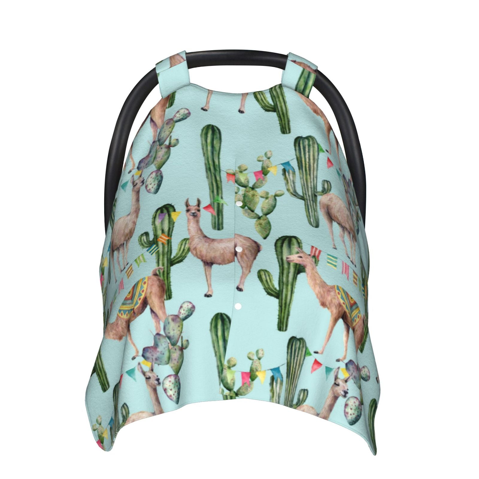 Nursing Cover for Breastfeeding Alpaca llama cactus flag green Soft ...
