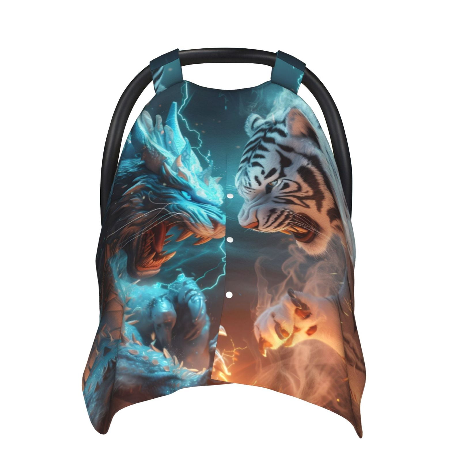 Nursing Cover for Breastfeeding Blue Dragon and White Tiger Soft Infant ...