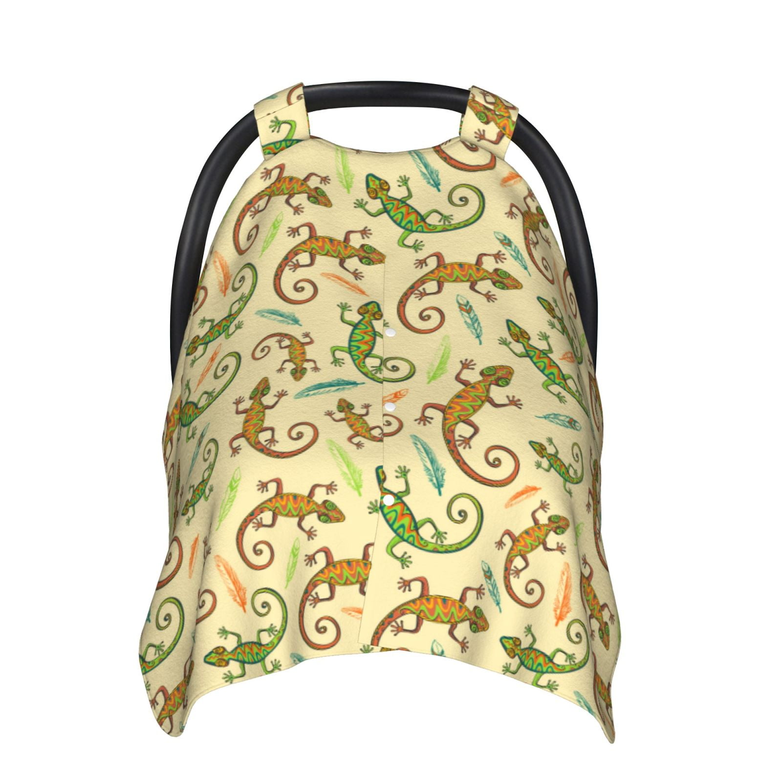 Nursing Cover for Breastfeeding Cute Gecko Lizard Feathers Soft Infant ...