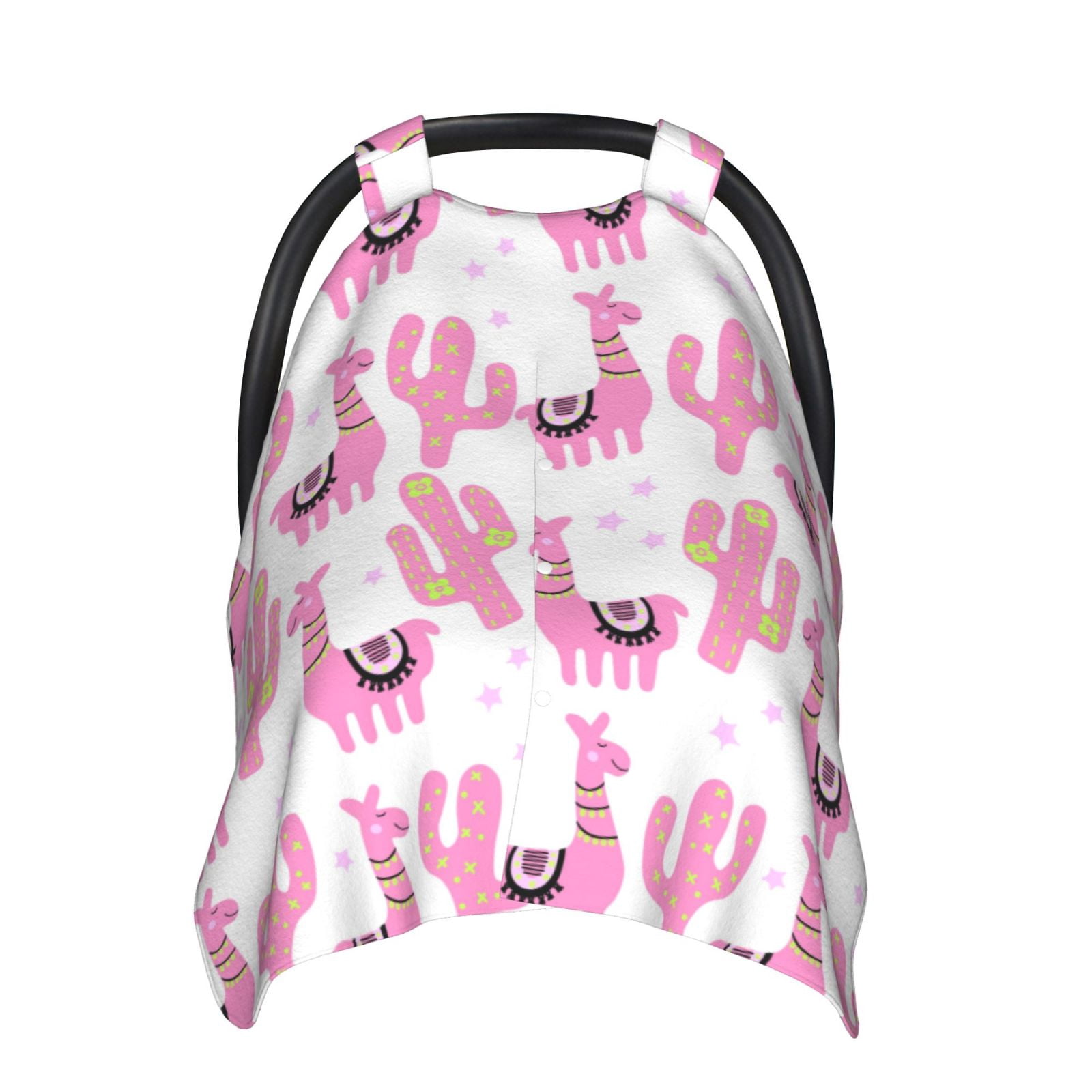 Nursing Cover for Breastfeeding Cute pink llama alpaca cactus Soft ...