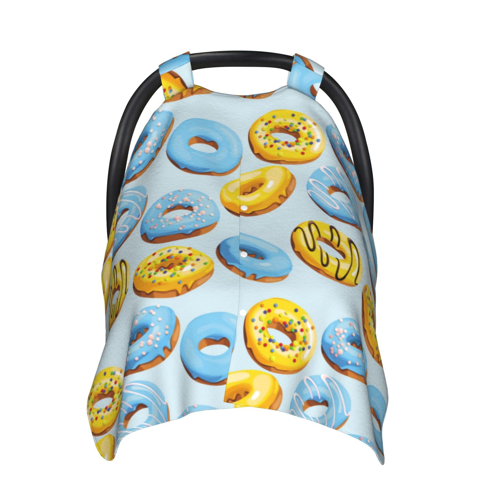 Nursing Cover for Breastfeeding Yellow Blue Donut Print Soft Infant Car ...