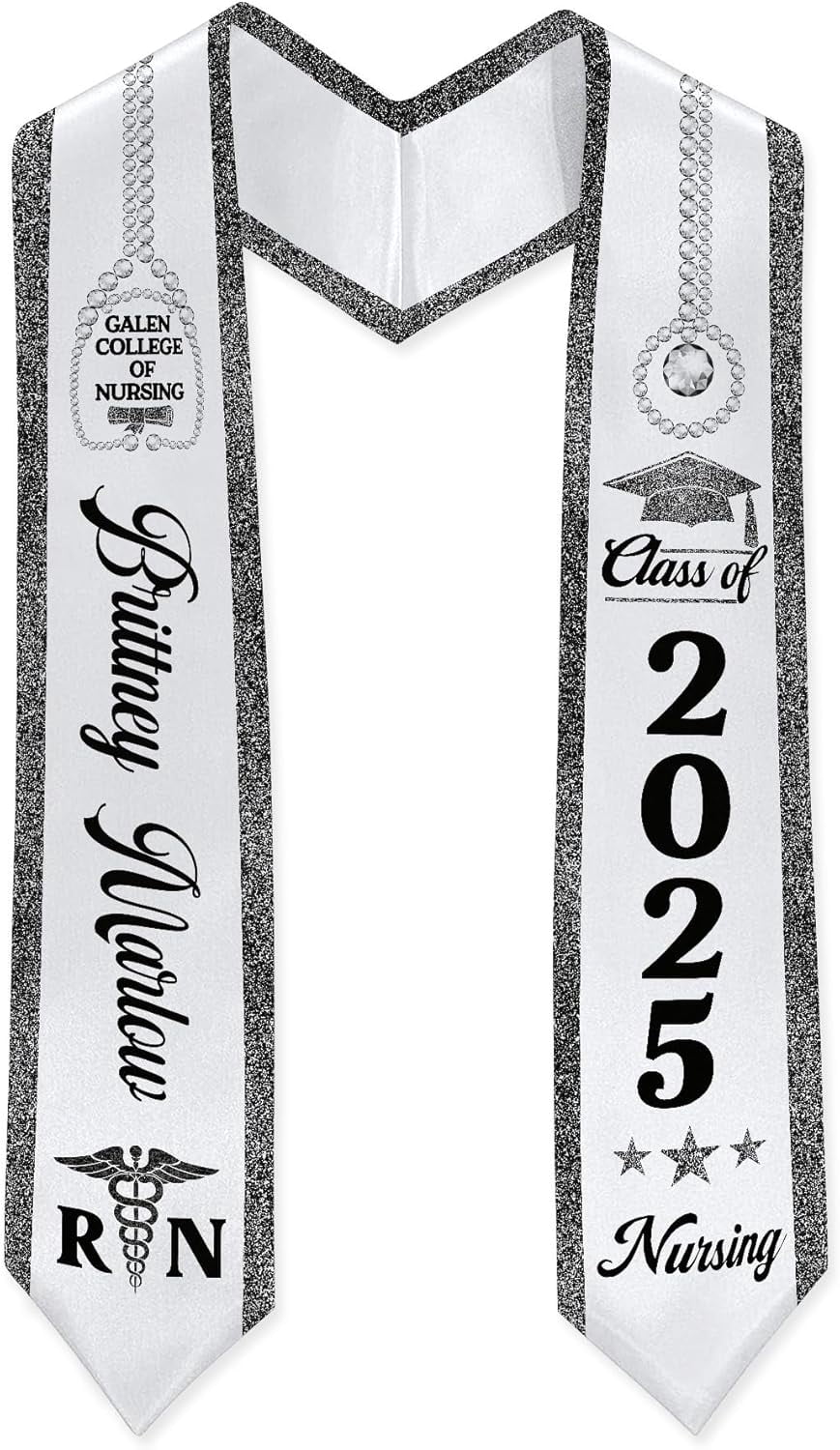 Nursing Graduation Class Of 2025 Stole, RN Sash Gift, RN Class Of 2025 ...
