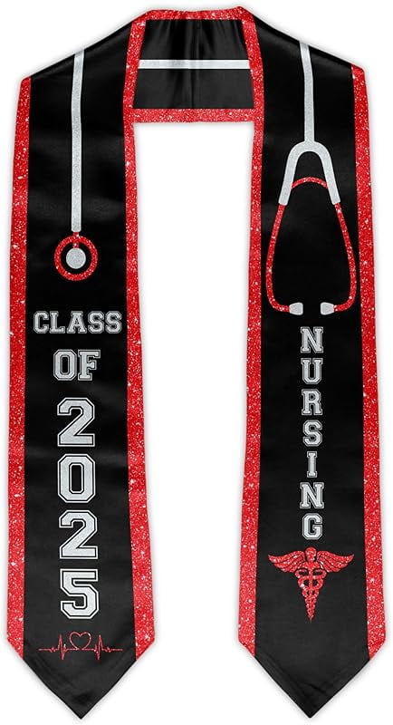Nursing Graduation Stole Class of 2025 RN Graduation Sash Scarf for ...