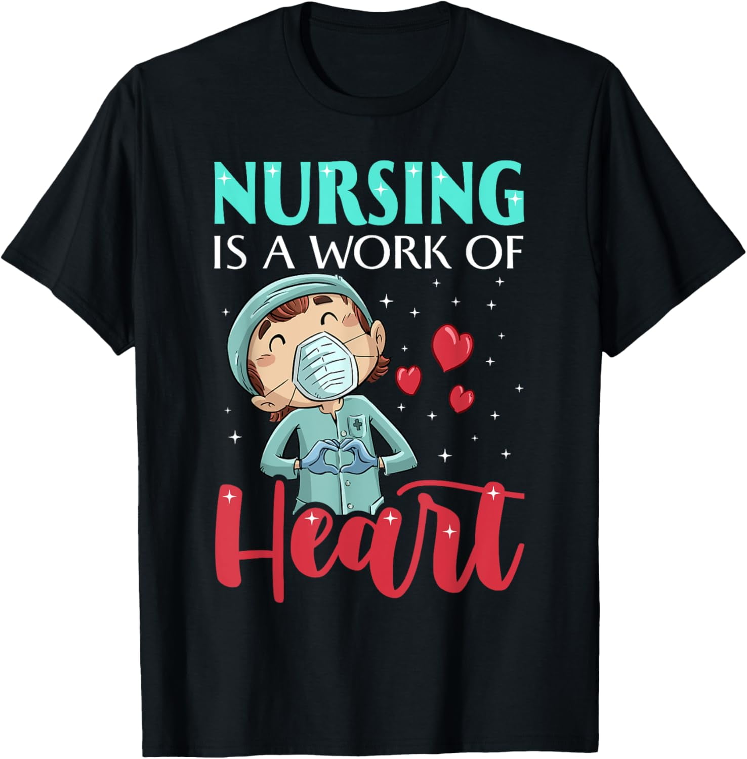 Nursing Is A Work Of Heart T-Shirt - Walmart.com