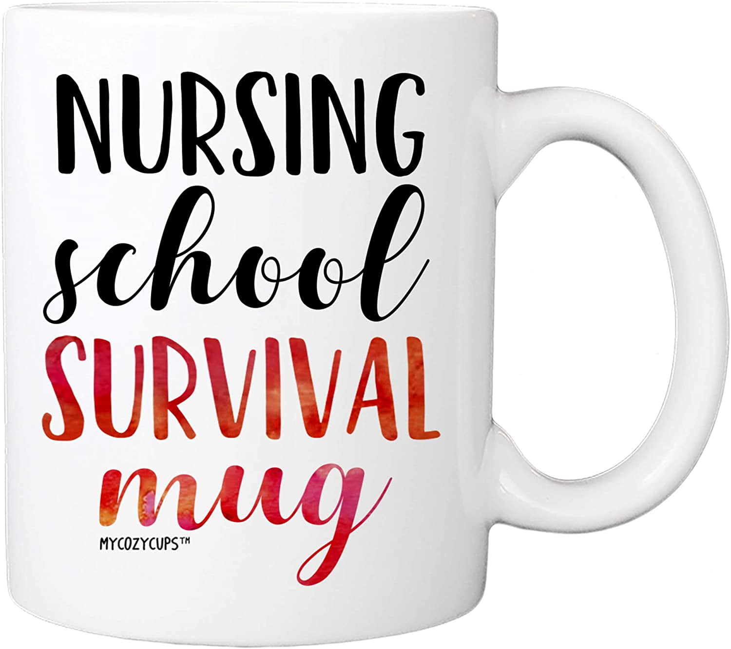 Nursing School Survival Mug - 11oz Cup for Registered RN Nurse ...
