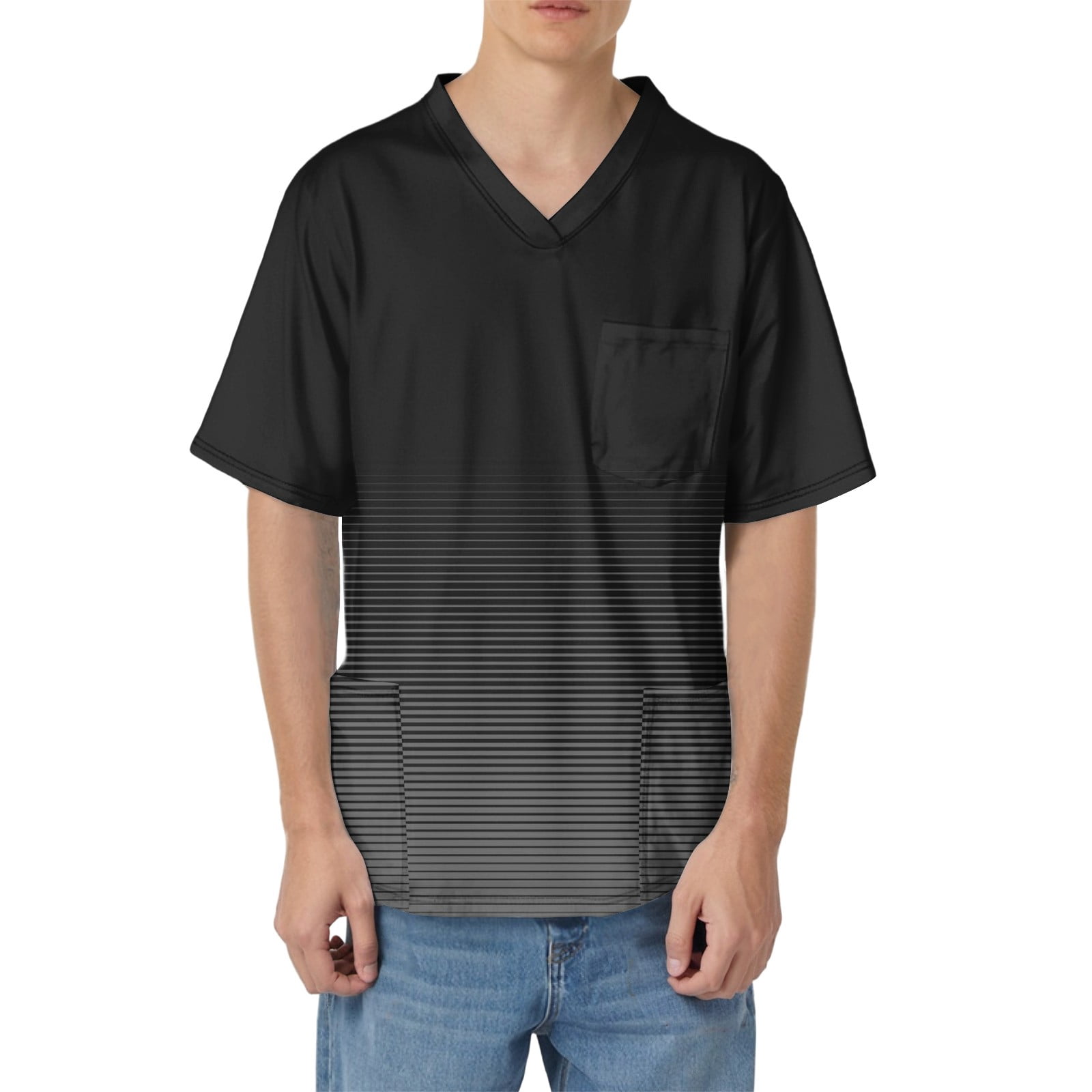 Nursing Scrubs Pop Oversized Summer Scrub Men Work Short Sleeve Pocket ...