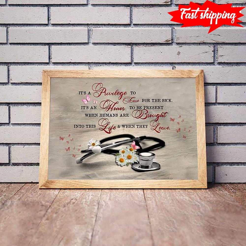 Nursing Stethoscope & Daisy Flowers It Is A Privilege To Care For The ...