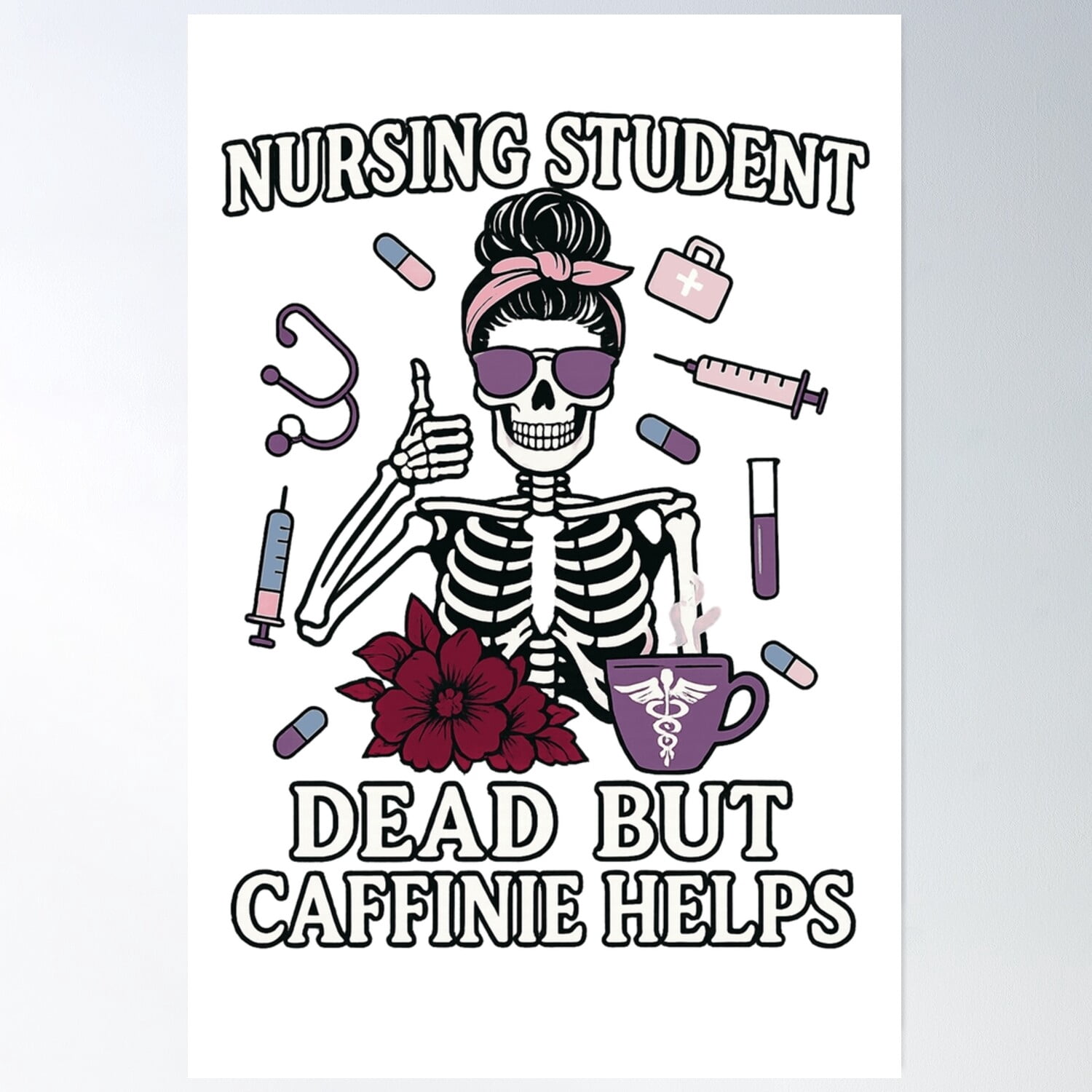Nursing Student Future Nurse In Progress Poster Wall Art, Modern Wall ...