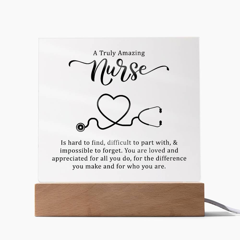 Nursing Truly Amazing Nurse Printed Square Shaped Acrylic Plaque ...