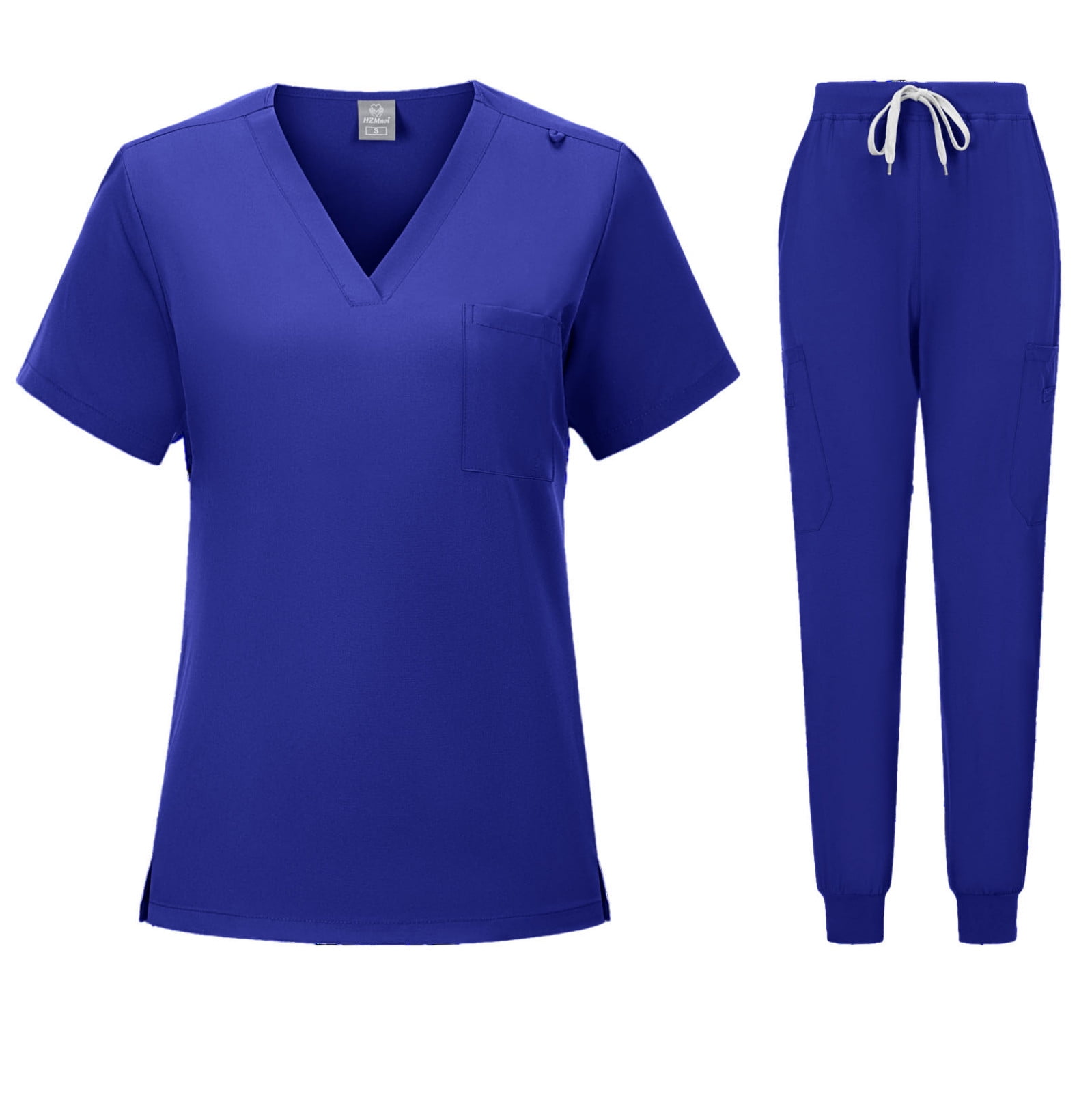 Nursing Uniforms for Women 2 Piece Jogger Scrub Set Classic Short ...