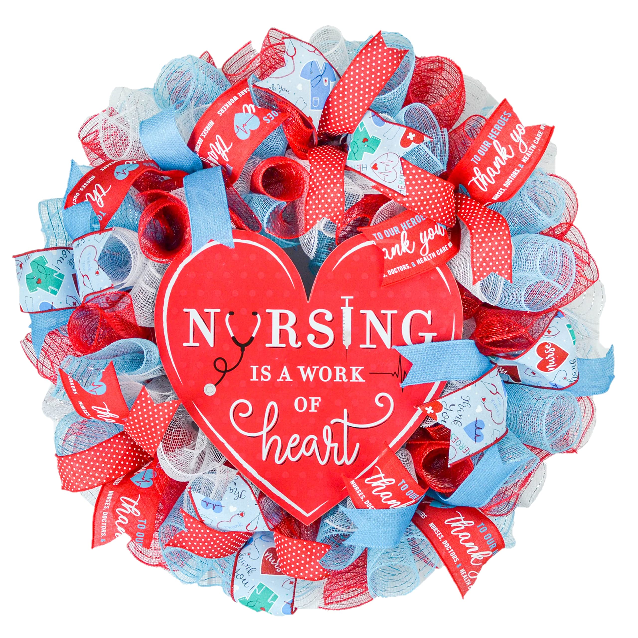 Nursing Wreath, Nurse Gift for Graduation, Nursing Heroes Wreath, Nurse ...