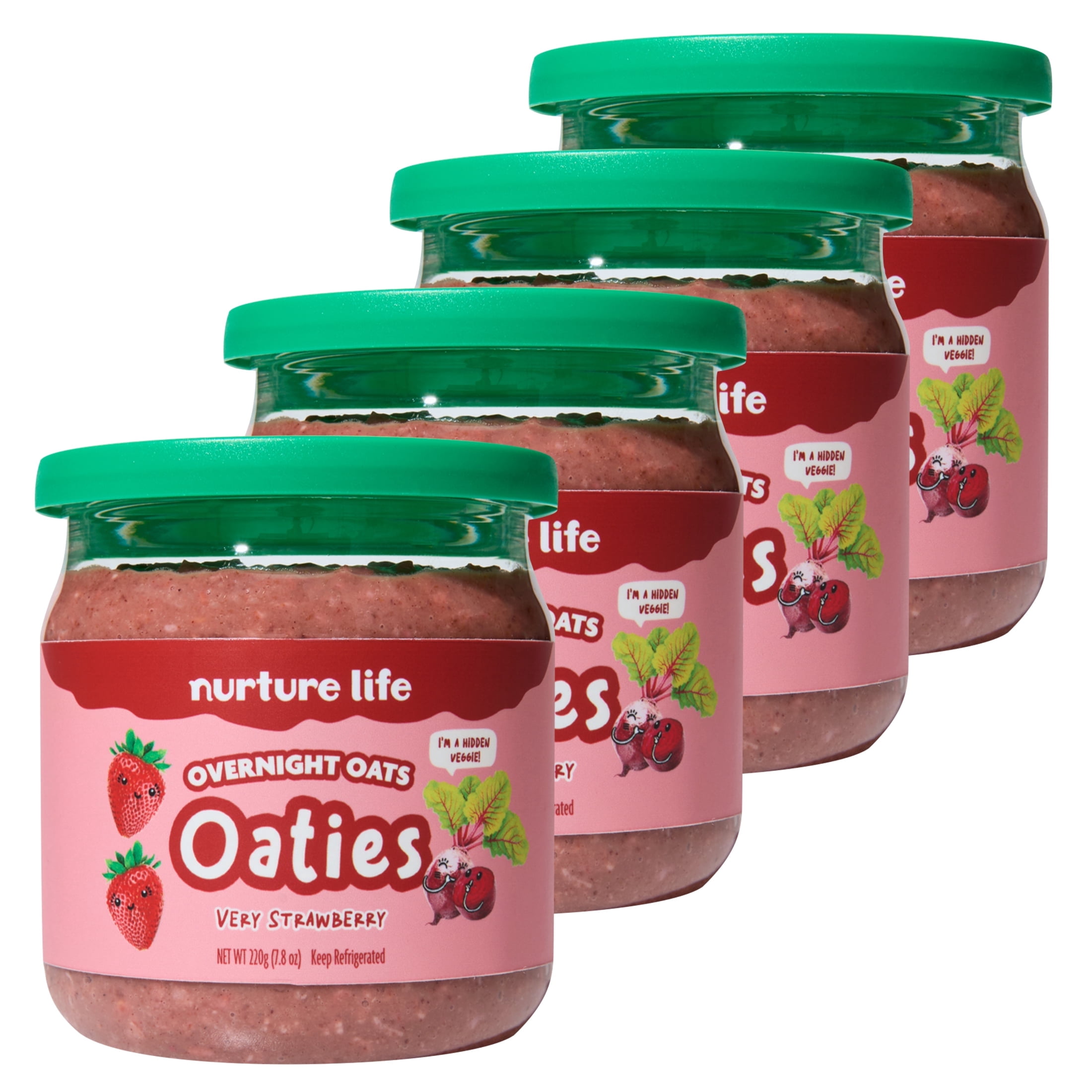 Nurture Life Overnight Oats, Very Strawberry, Healthy Snacks for Kids ...